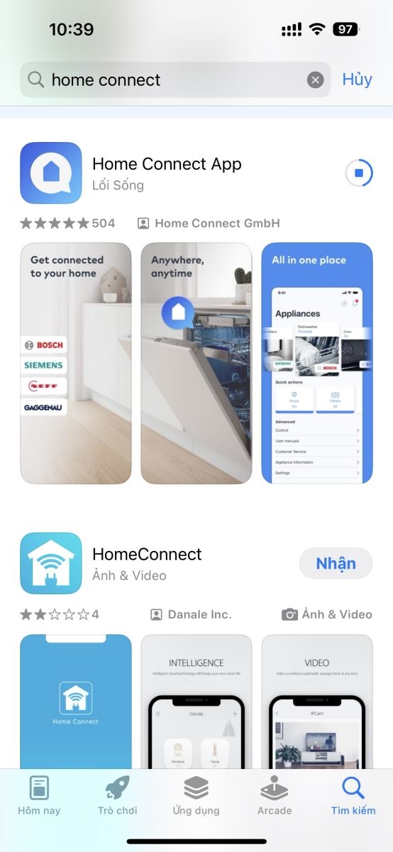 Ứng dụng Home Connect trên các thiết bị bếp của hãng Bosch